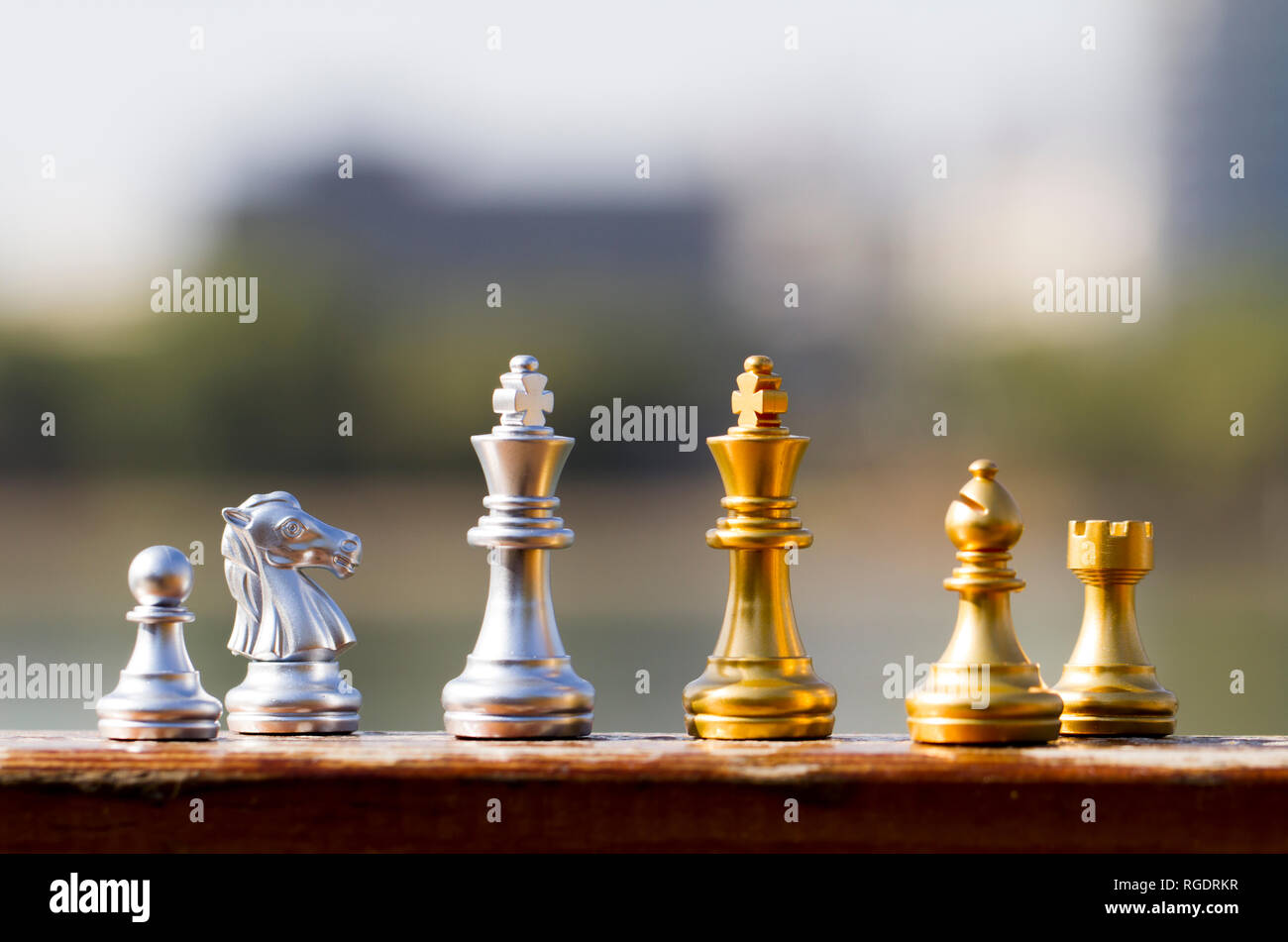 Chess, confrontation between pieces, victory and defeat Stock Photo - Alamy