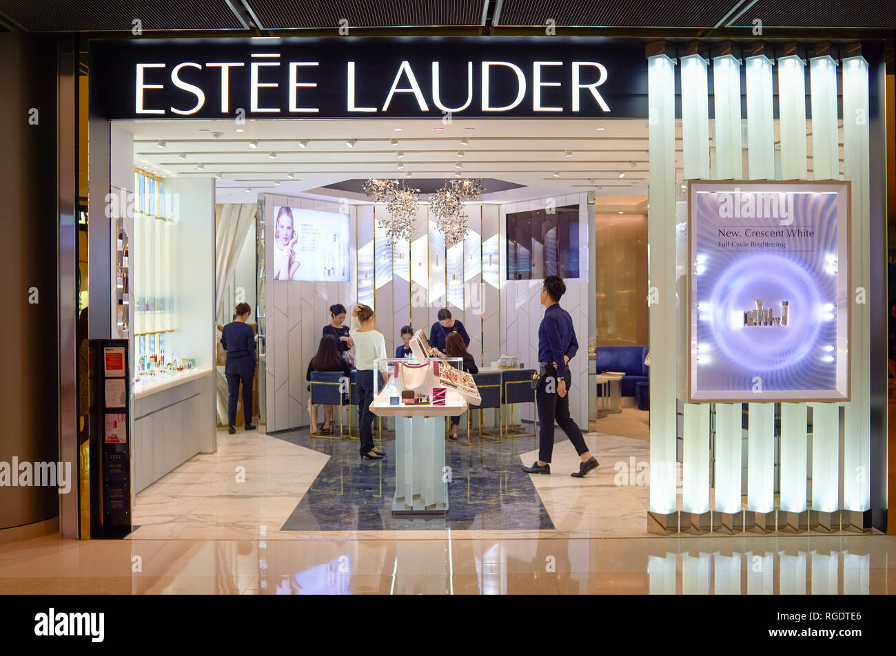 HONG KONG - MAY 05, 2015: Estee Lauder store at shopping center in Hong ...