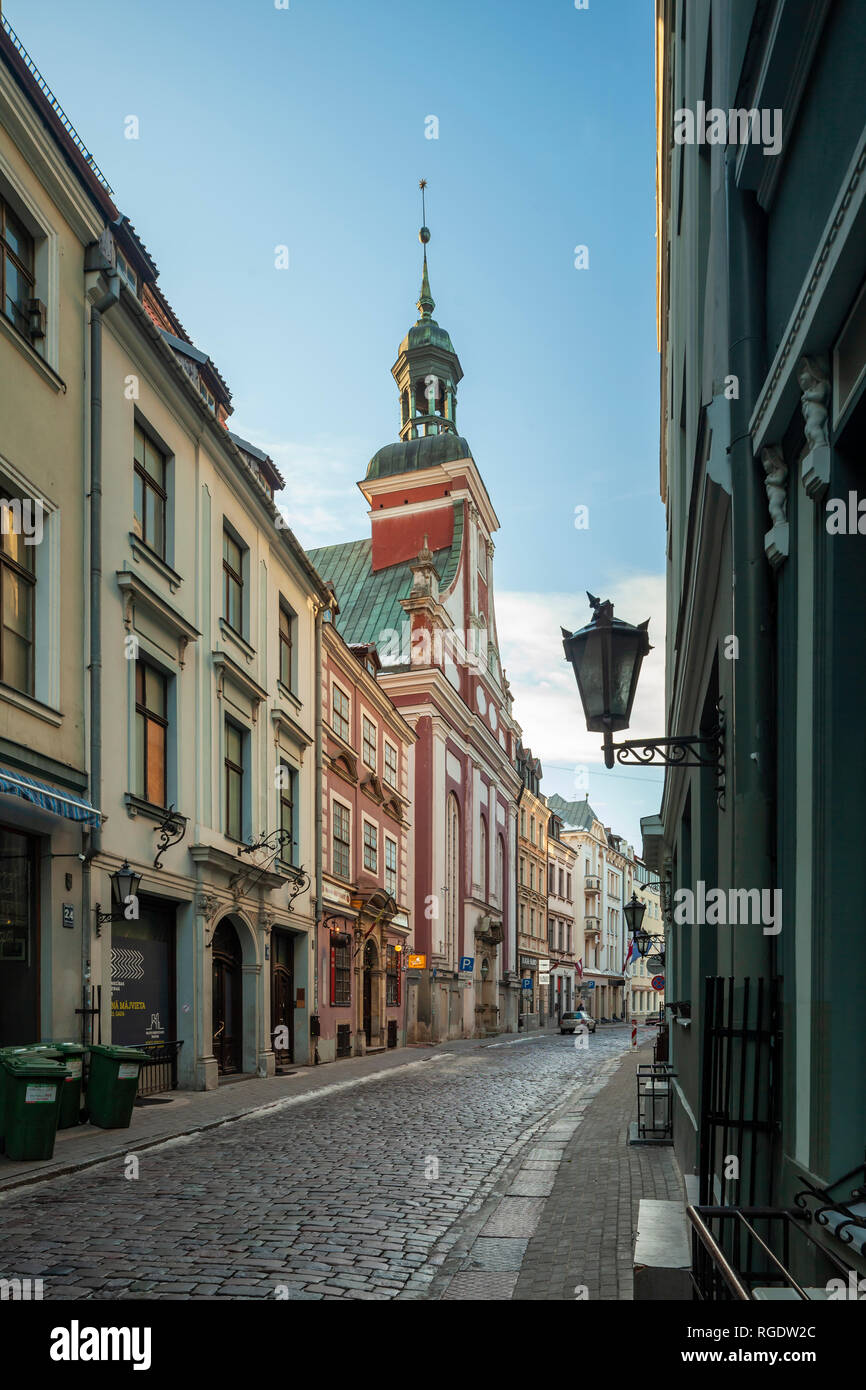 Latvia riga cobbled street hi-res stock photography and images - Alamy