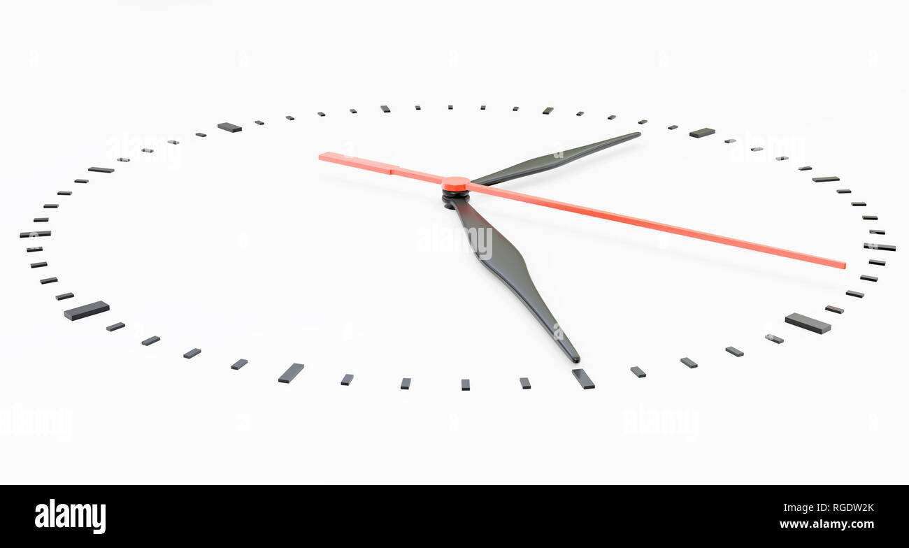 Clock face. Isolated on white background Stock Photo - Alamy