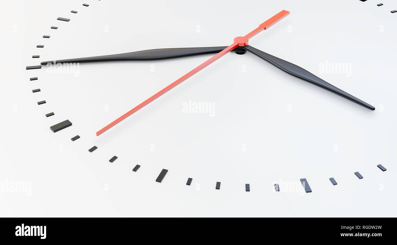 Clock face. Isolated on white background Stock Photo - Alamy