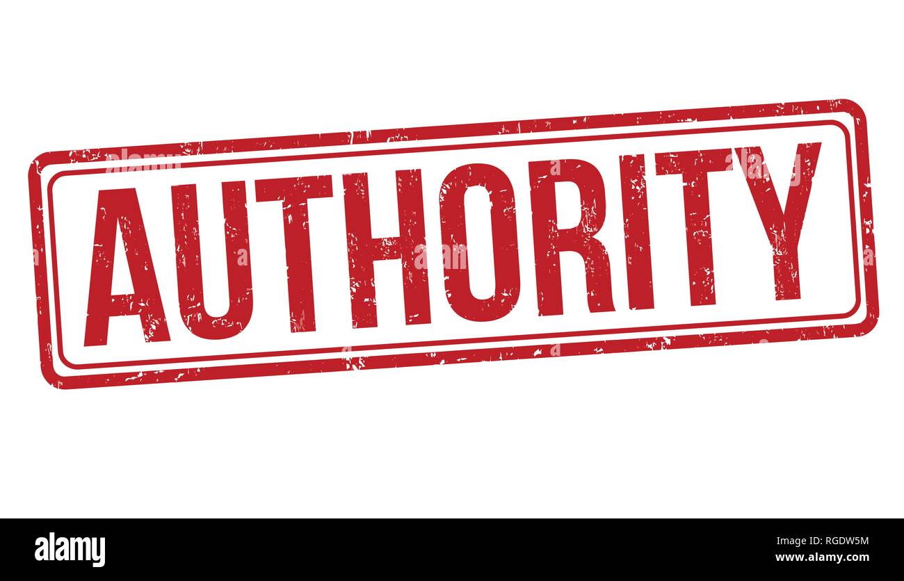 Authority sign or stamp on white background, vector illustration Stock ...