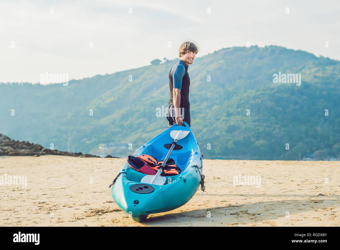 Man Carrying Kayak High Resolution Stock Photography and Images - Alamy
