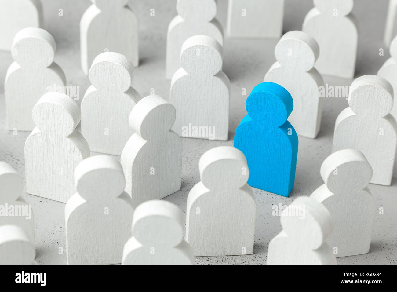 How to choose a leader from the crowd of staff. Lot of people and one ...