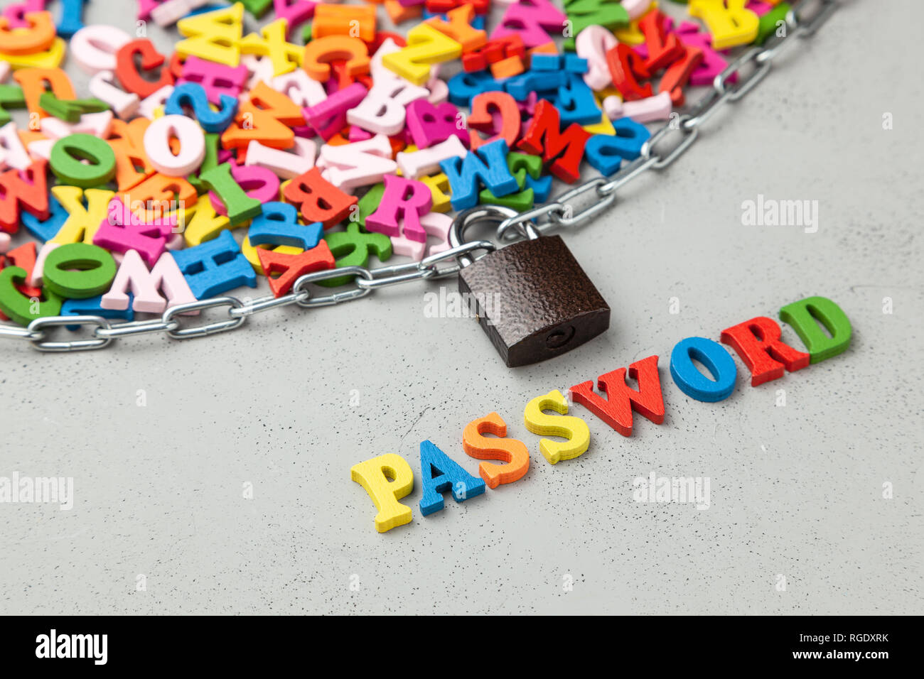 Information is password protected. Letters of information symbol ...