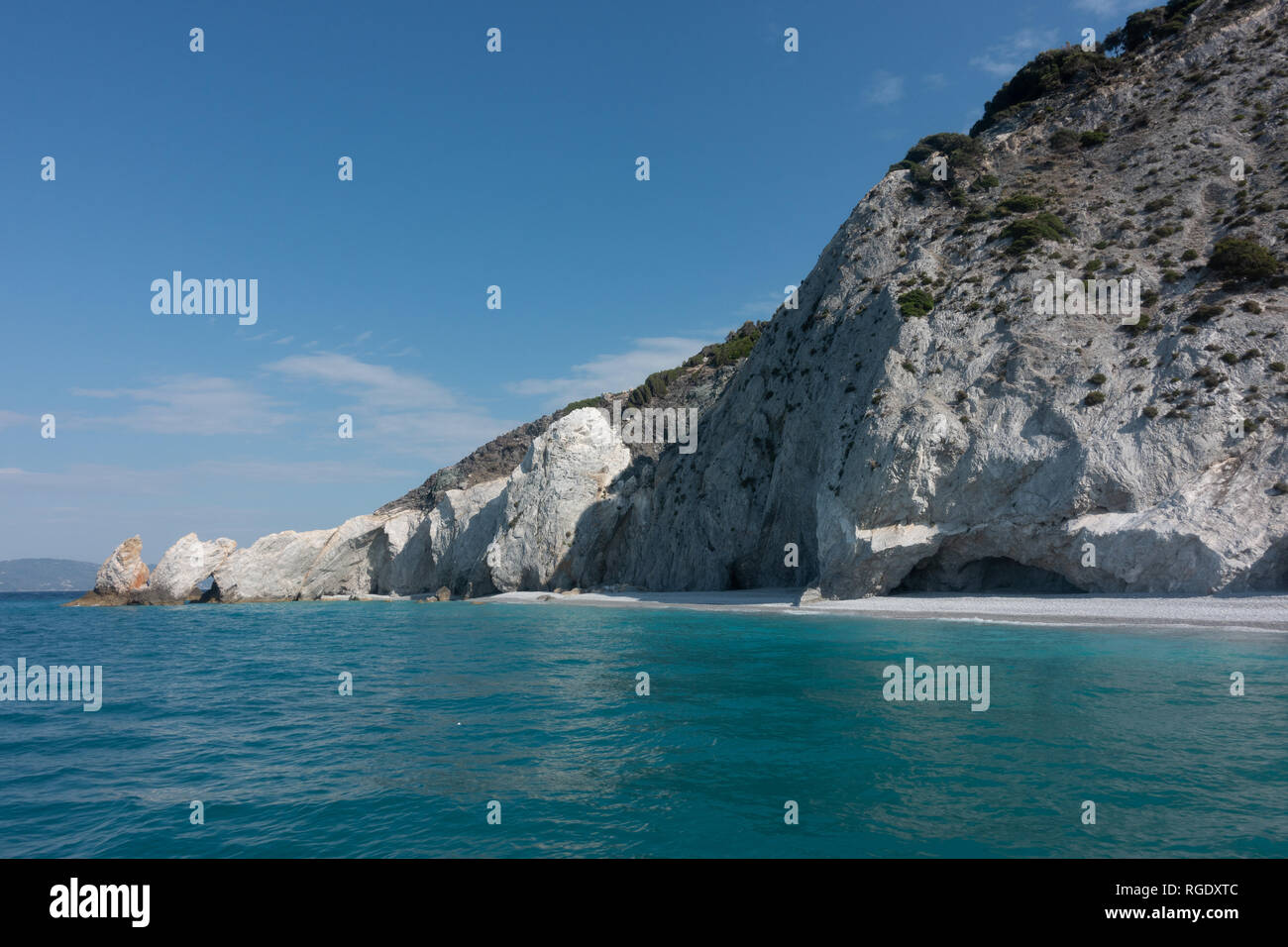Beautiful Lalaria beach in Skiathos Greece Stock Photo - Alamy