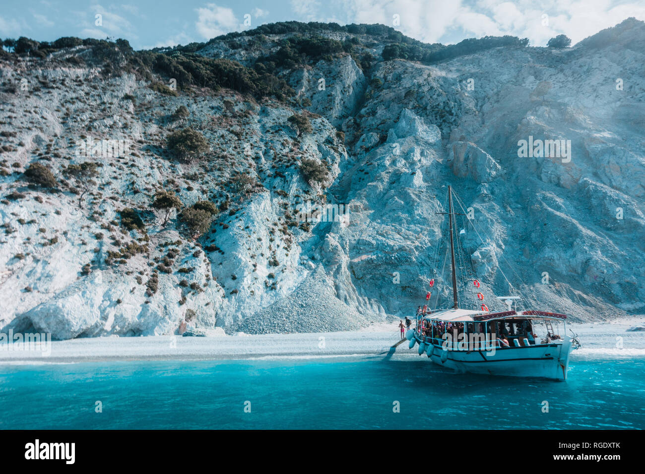 Beautiful Lalaria beach in Skiathos Greece Stock Photo - Alamy