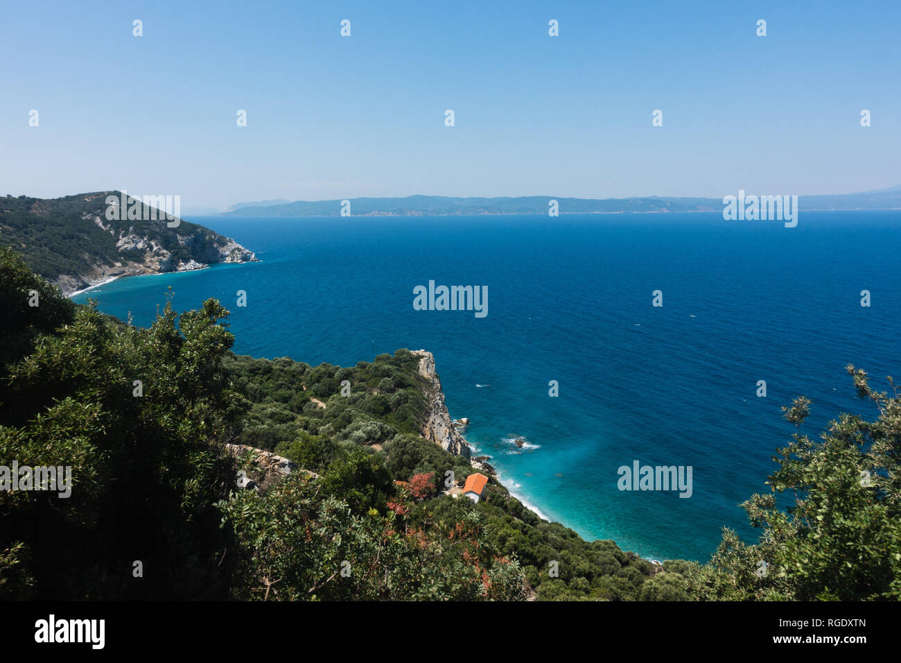 Beautiful Lalaria beach in Skiathos Greece Stock Photo - Alamy