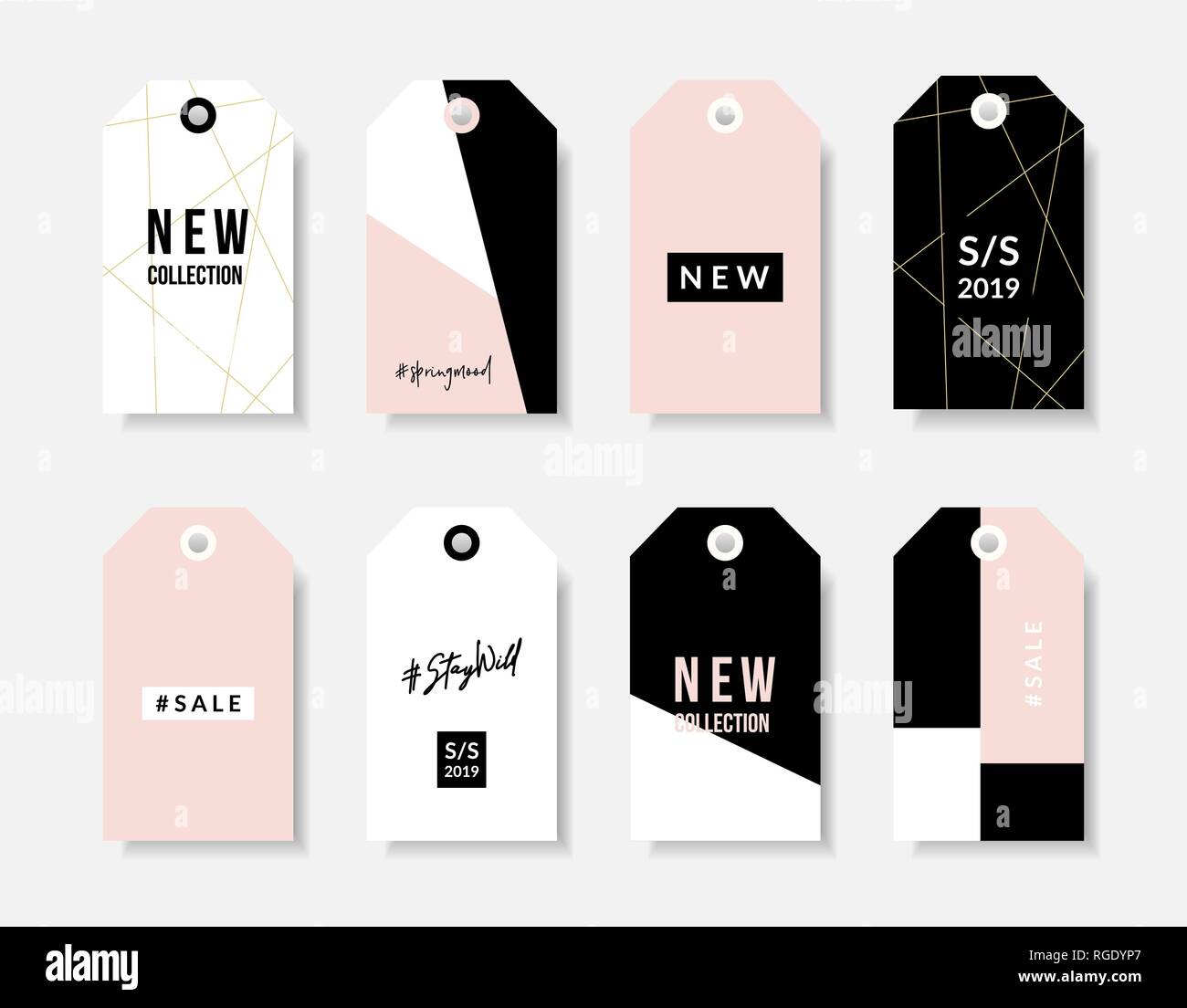 Price Tags Template Blank Labels Template. Price Tags Set. Vector