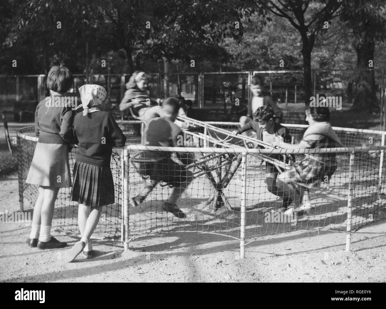 milan, playground, 1957 Stock Photo - Alamy