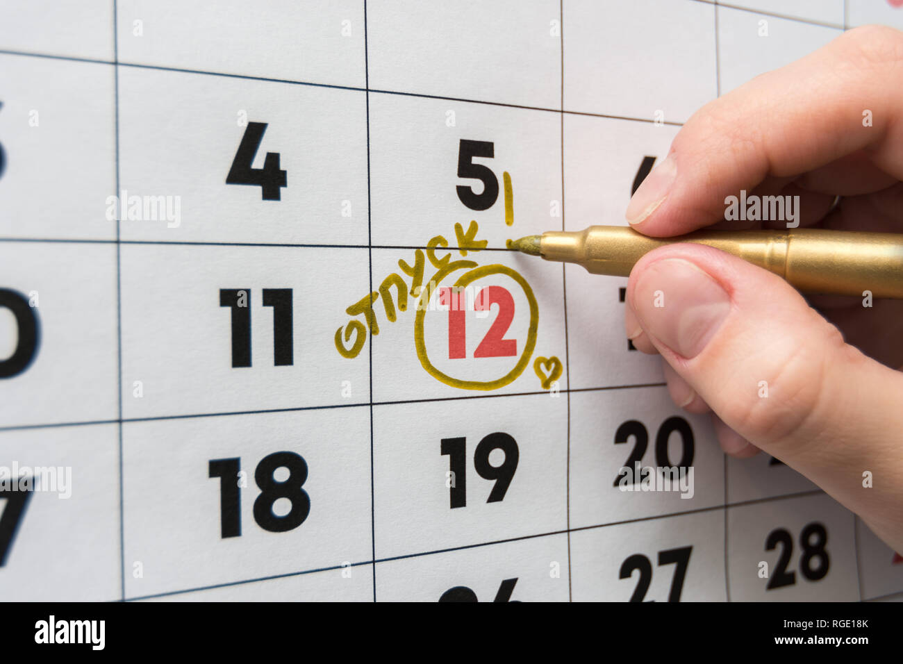 Calendar close day circled hi-res stock photography and images - Alamy