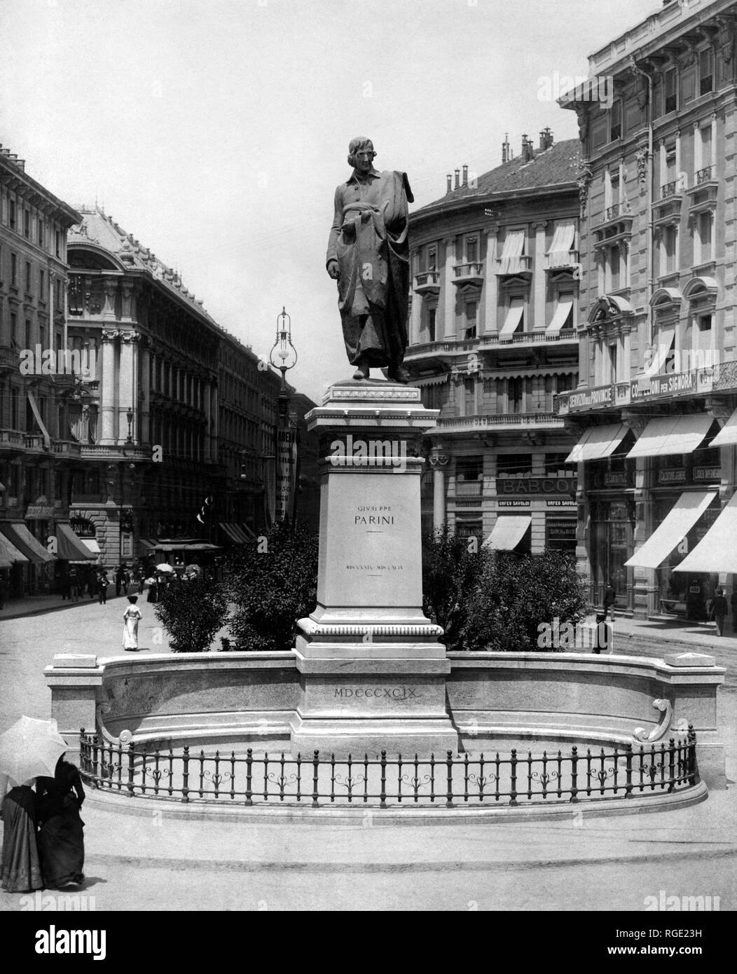 monument to Giuseppe Parini, Piazza Cordusio, Milan, 1911 Stock Photo ...