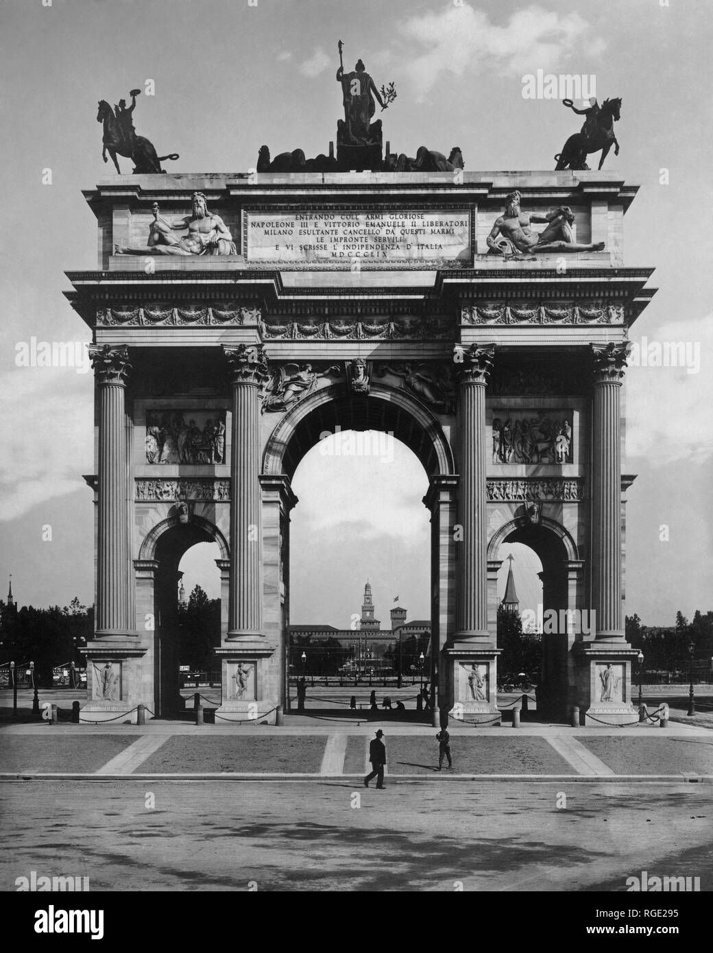 Italy, Milan, Arch of Peace, 1910-20 Stock Photo - Alamy