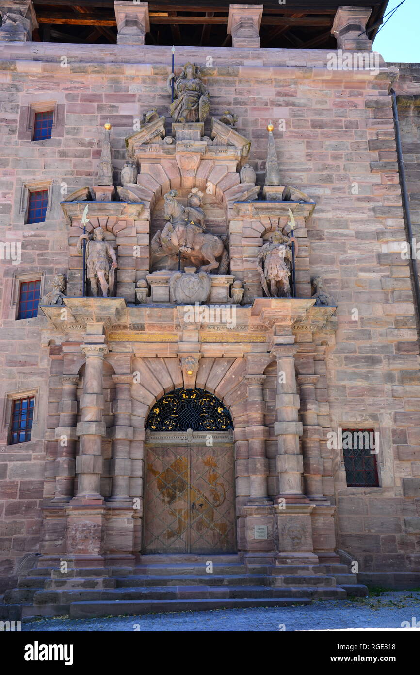 View on PLASSENBURG castle near the town of Kulmbach, Bavaria, region ...