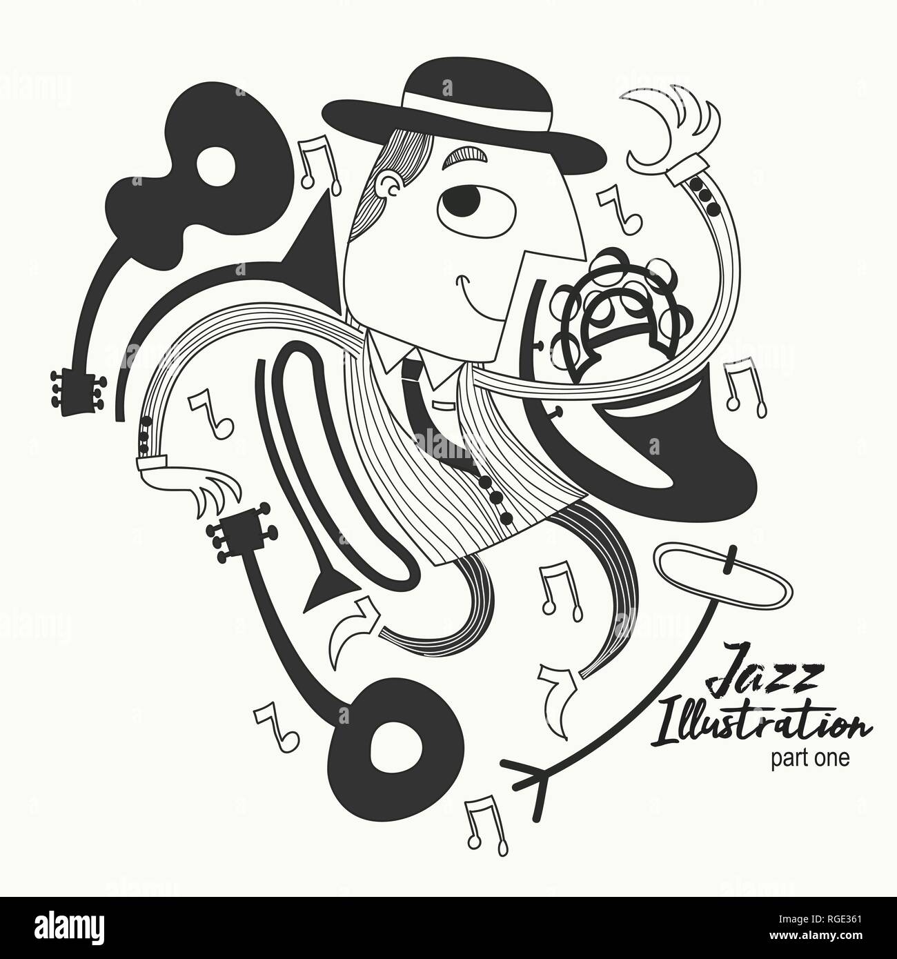 modern abstract jazz illustrations Stock Vector Image & Art - Alamy