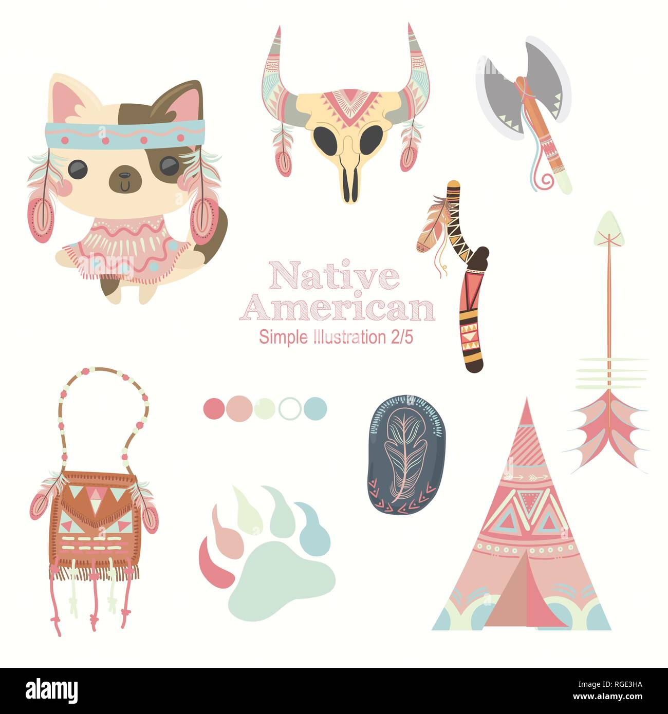 Native american party Stock Vector Images - Alamy