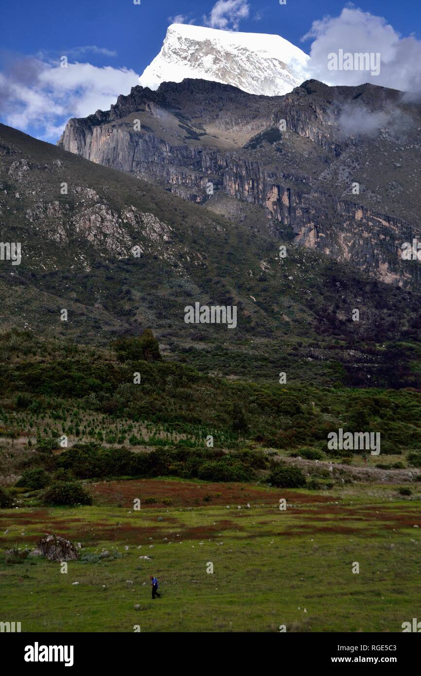 Farmer - Huascaran mount - National park HUASCARAN. Department of ...