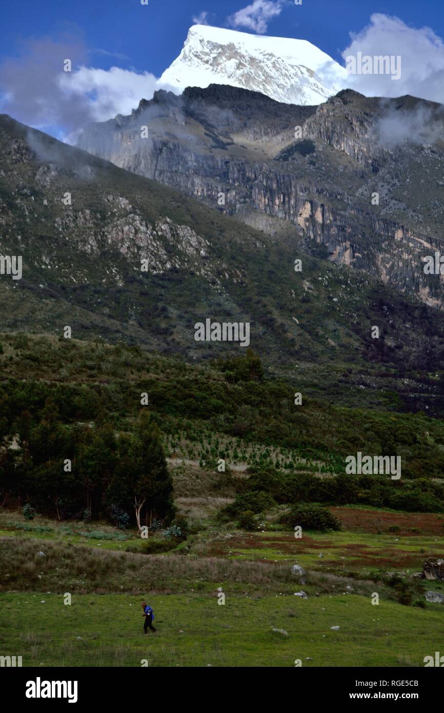 Farmer - Huascaran mount - National park HUASCARAN. Department of ...