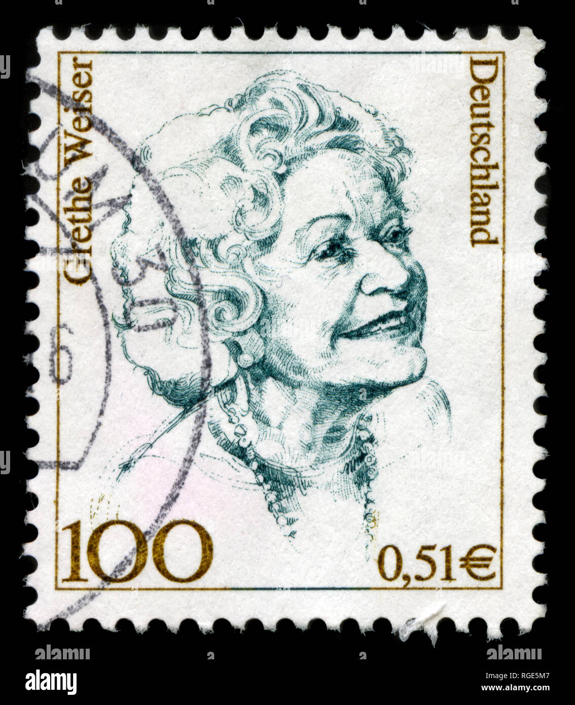 Postage stamp from the Federal Republic of Germany in the Women in ...
