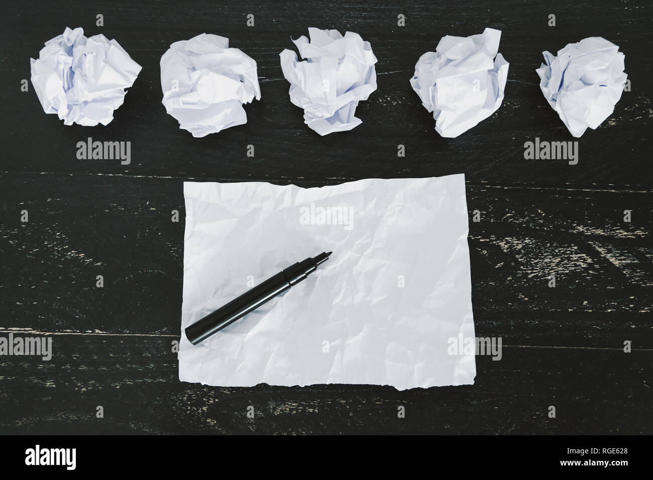 concept of drafting documents and struggling to write a text, set of ...