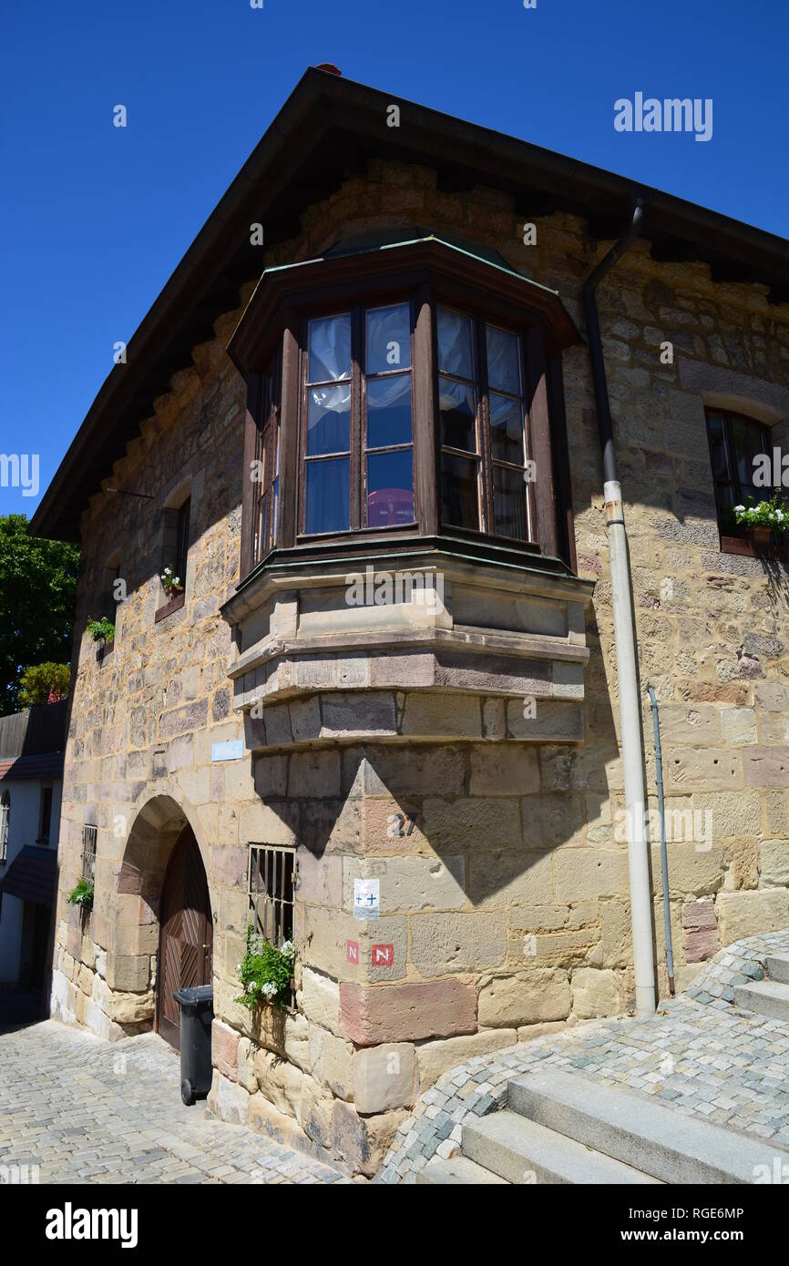 View in the historical town of Kulmbach, Bavaria, region Upper ...