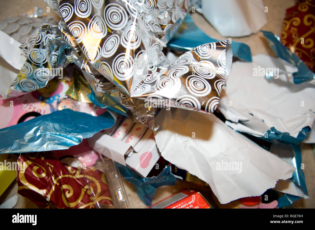 Used wrapping paper Stock Photo - Alamy