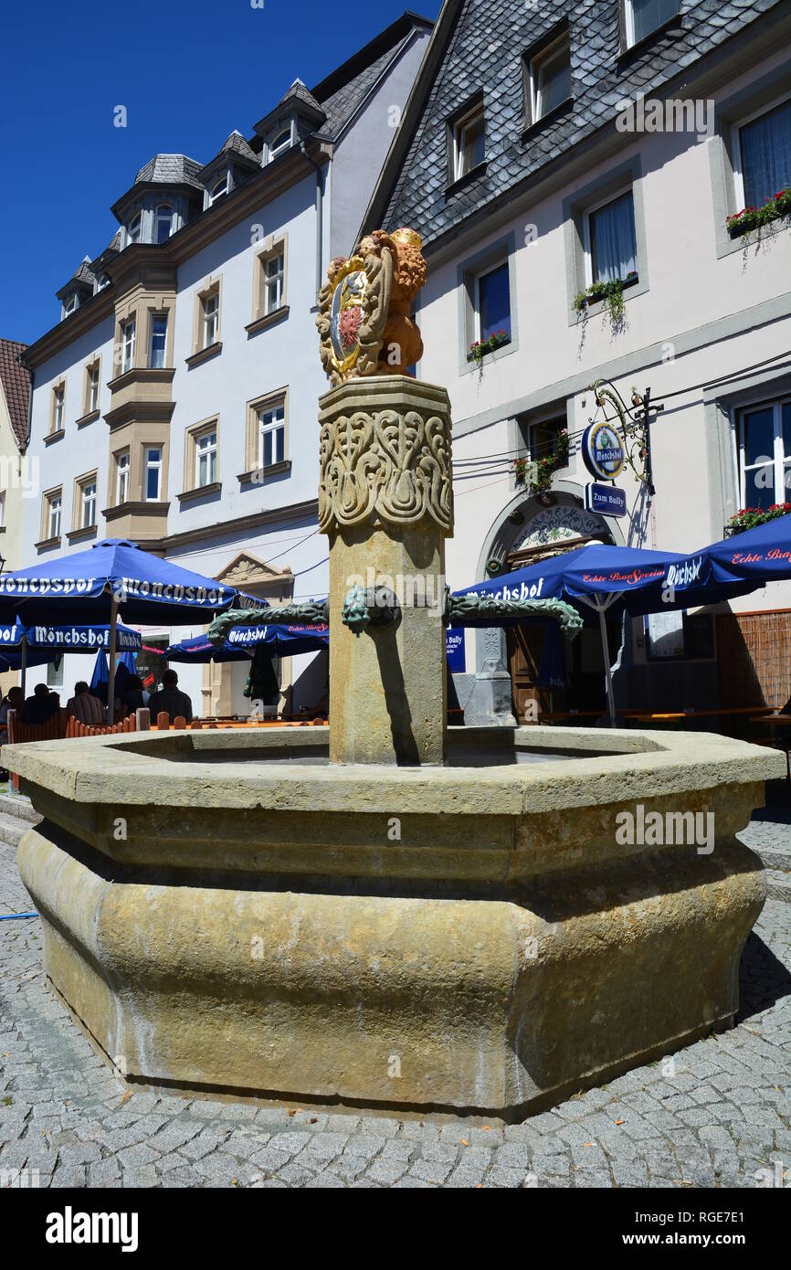 View in the historical town of Kulmbach, Bavaria, region Upper ...