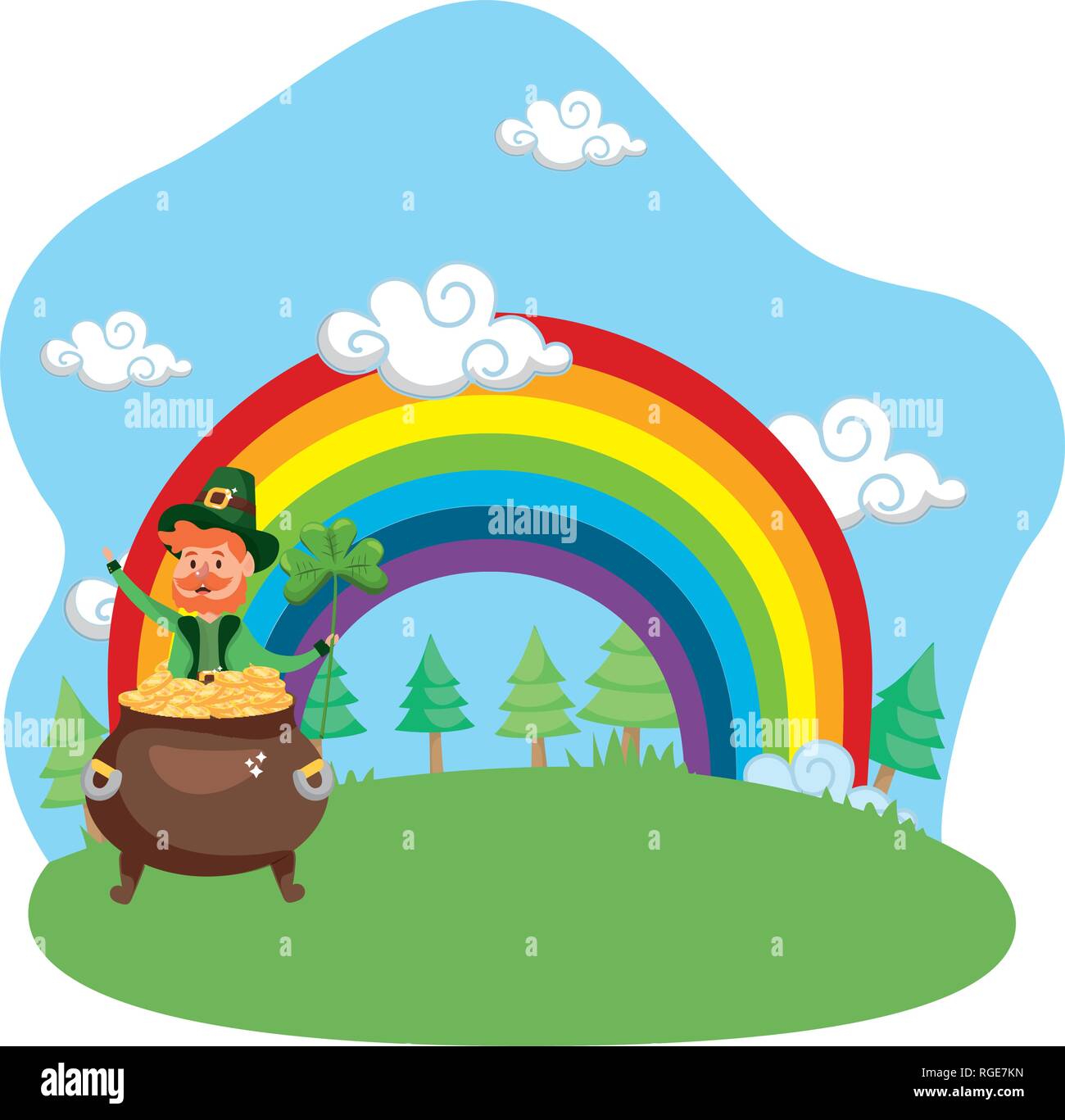 Leprechaun rainbow hi-res stock photography and images - Alamy