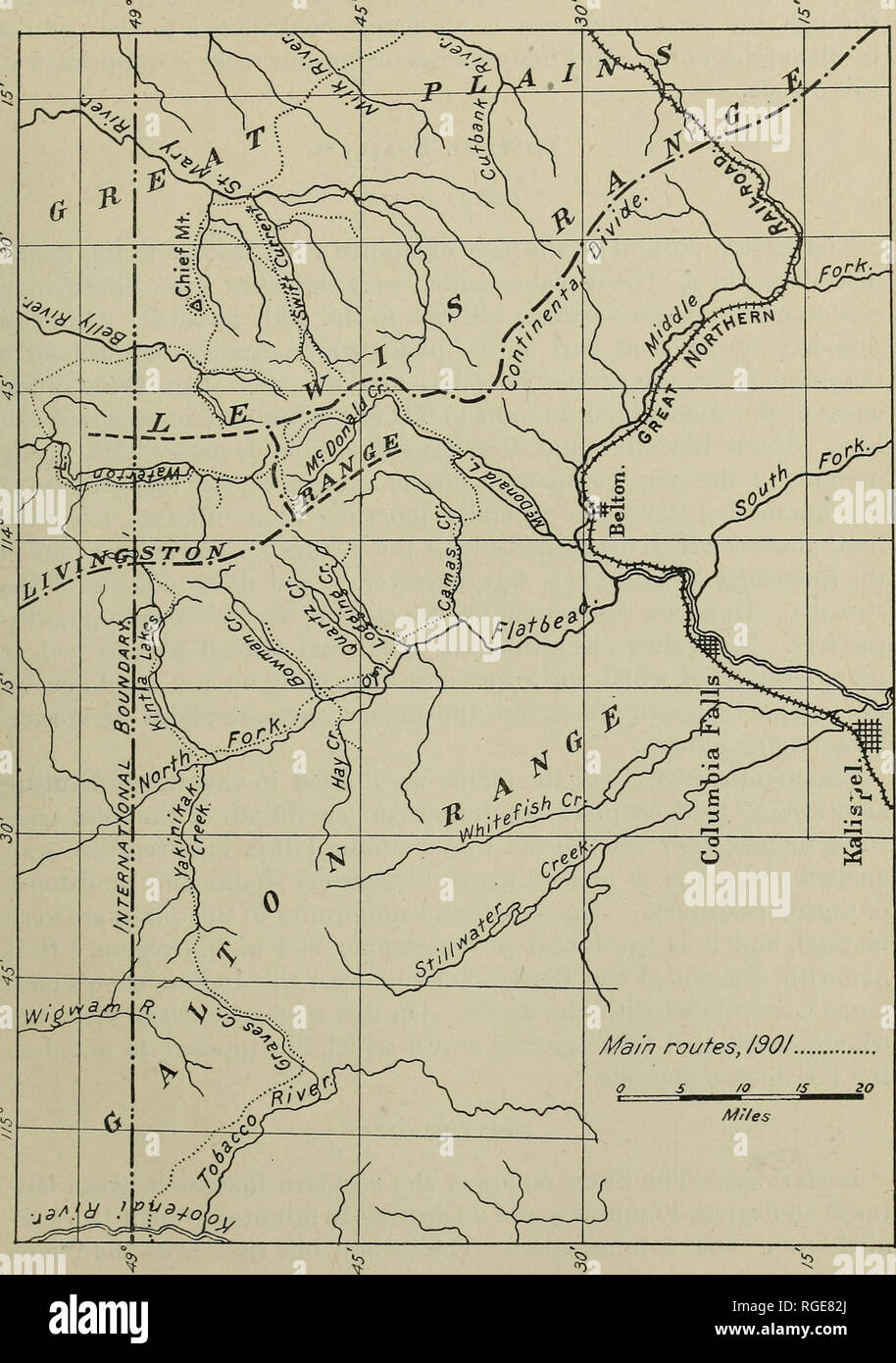 Plains montana map hi-res stock photography and images - Alamy