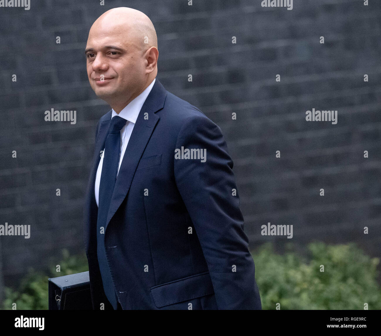 London, UK. 29th Jan 2019, Sajid Javid MP, PC, Home Secretary arrives ...