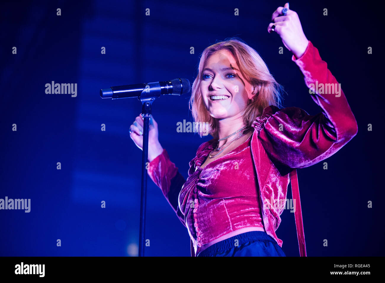 Denmark, Copenhagen - January 28, 2019. The Norwegian singer ...