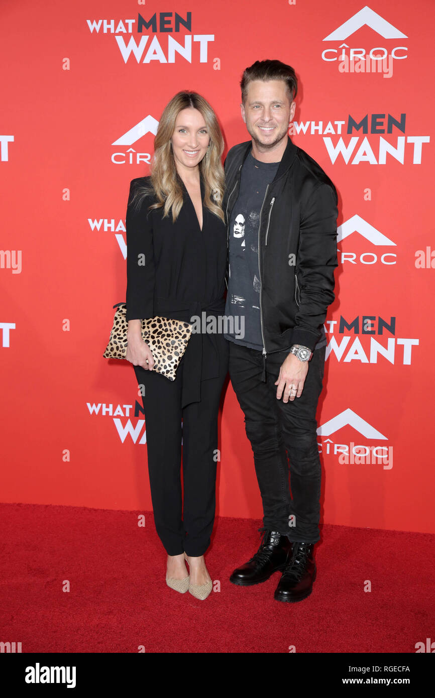 Westwood, Ca. 28th Jan, 2019. Genevieve Tedder and Ryan Tedder at the ...