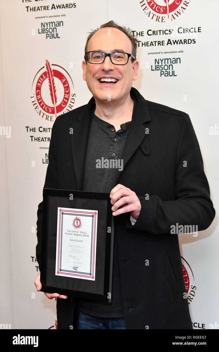 London, UK. 29th Jan 2019. Neil McPherson at The Critics' Circle ...