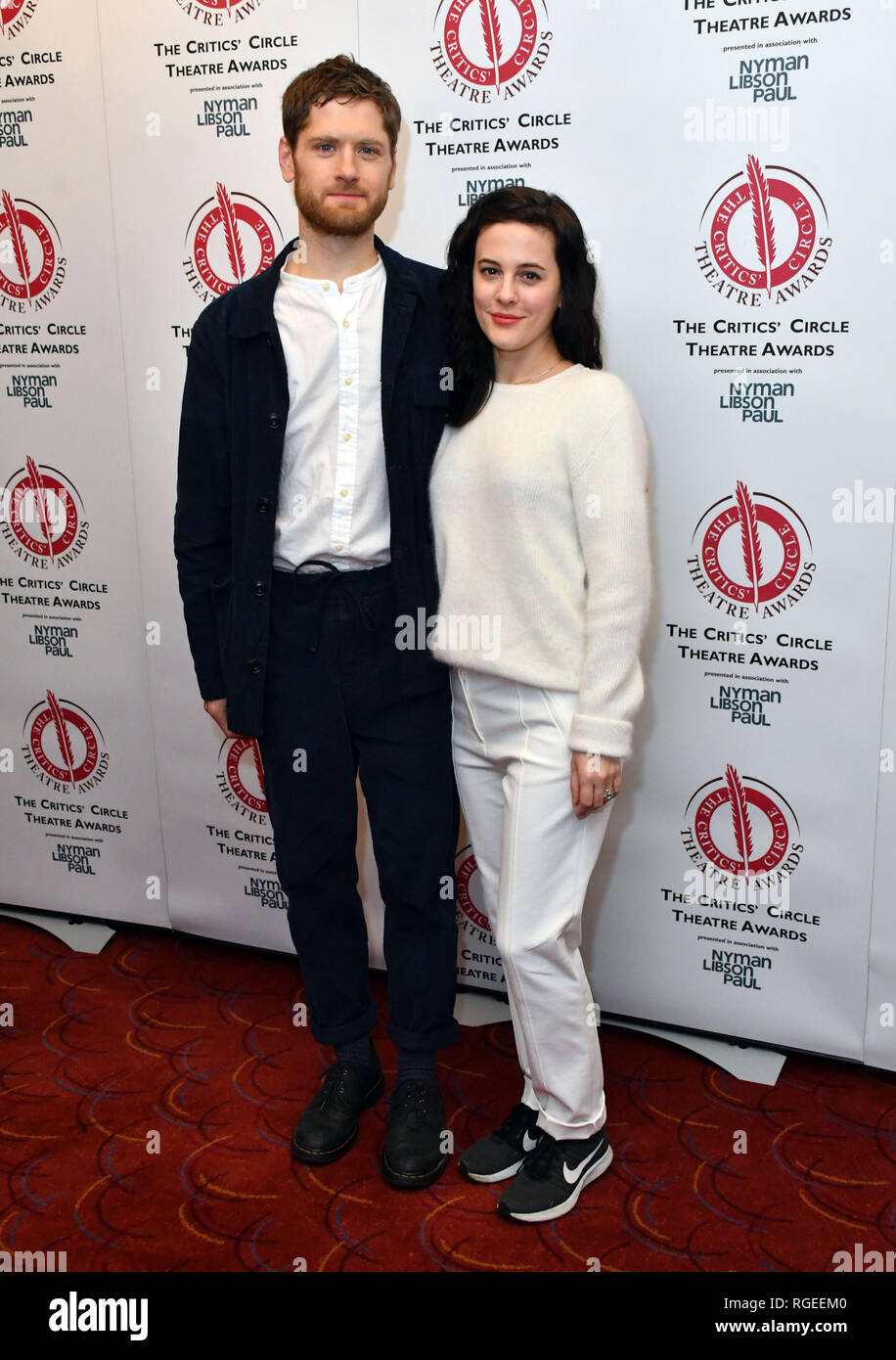London, UK. 29th Jan 2019. Kyle Soller, Phoebe Fox at The Critics ...