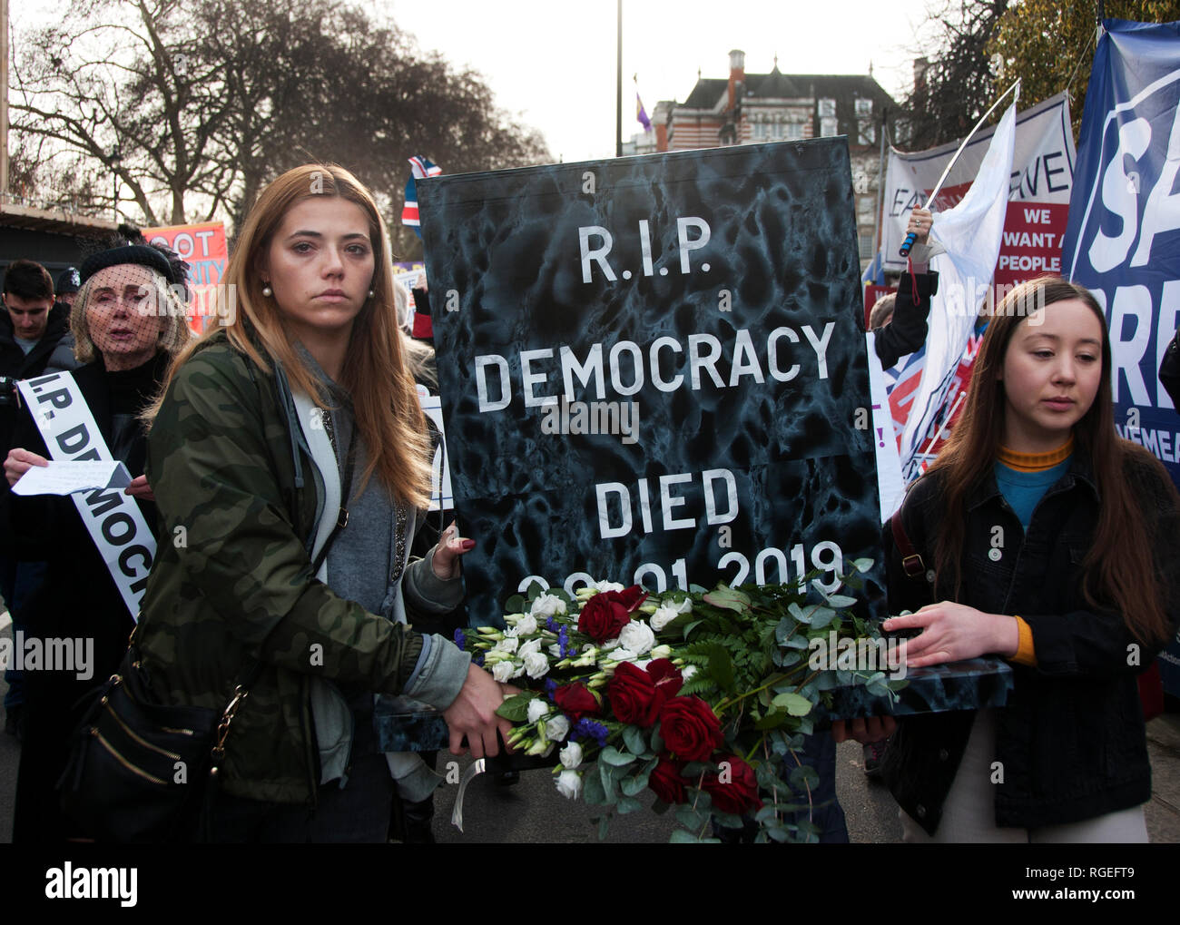 Mock funeral procession london hi-res stock photography and images - Alamy