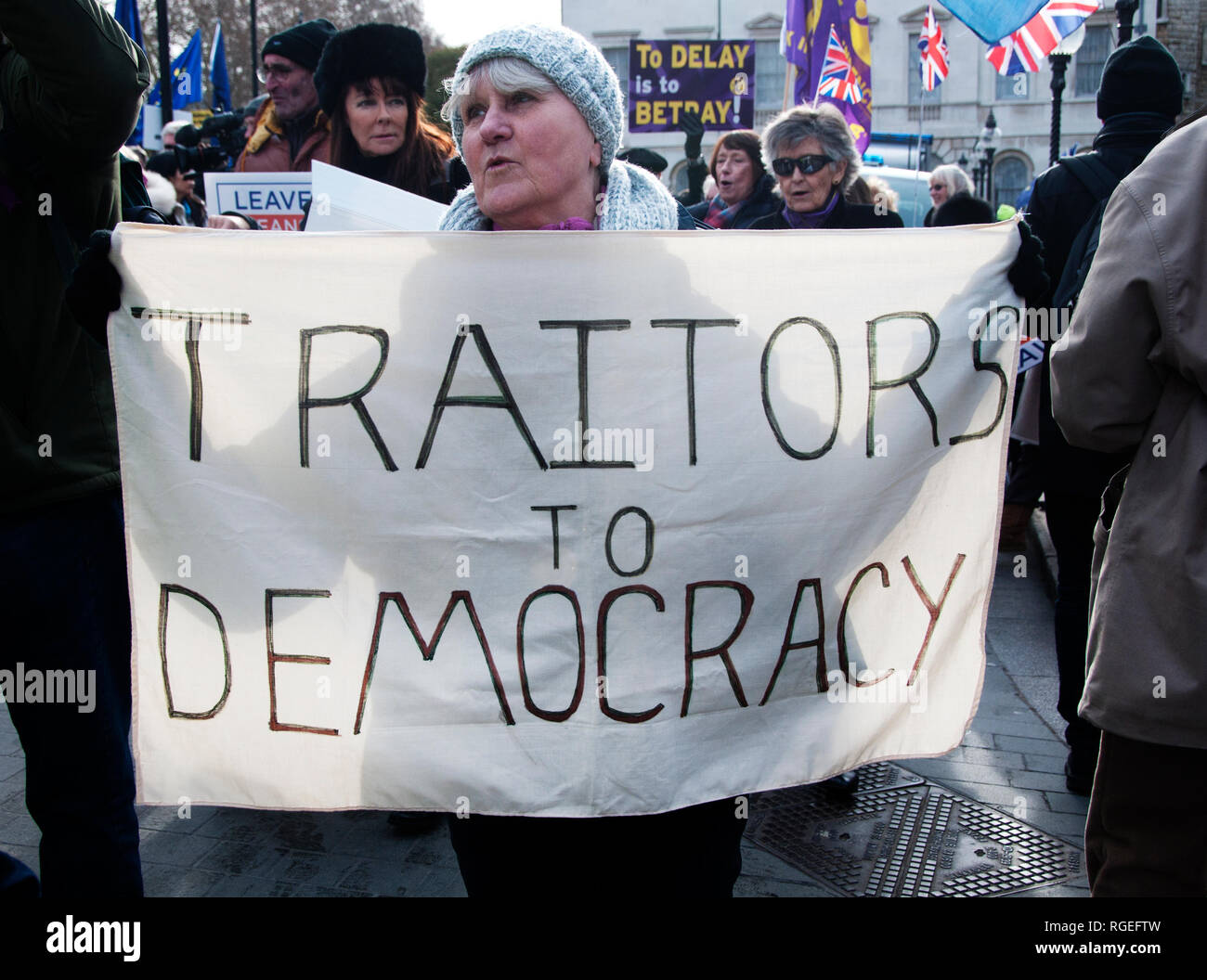 Traitor parliament banner hi-res stock photography and images - Alamy