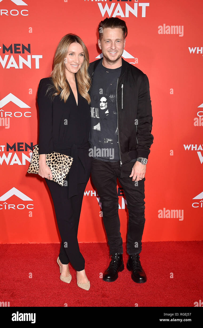 WESTWOOD, CA - JANUARY 28: Ryan Tedder, singer of OneRepublic (R) and ...