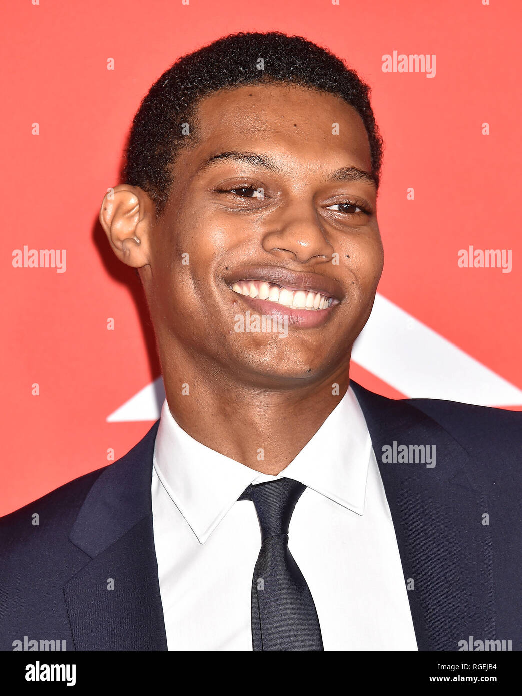 WESTWOOD, CA - JANUARY 28: Shane Paul McGhie arrives for Paramount ...