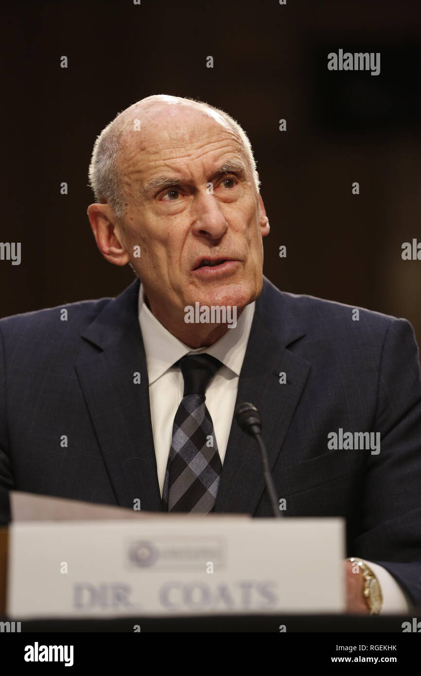 Washington DC, USA. 29th January, 2019. Director Daniel Coats, Office ...
