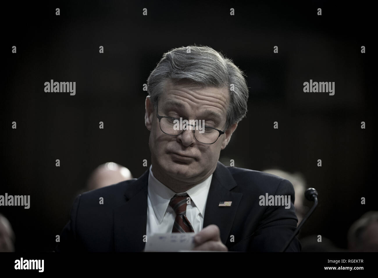 Washington, District of Columbia, USA. 29th Jan, 2019. FBI Director ...