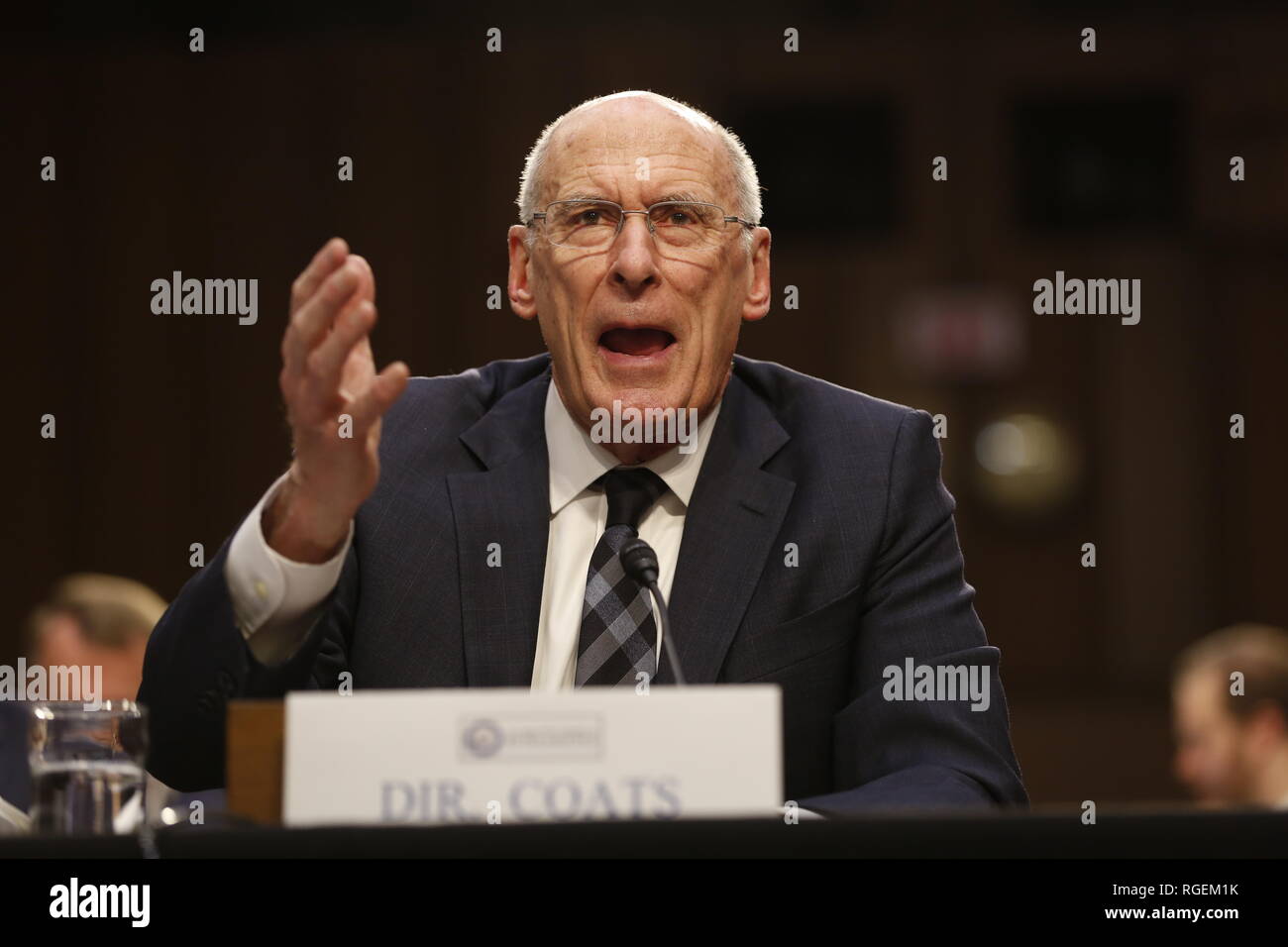 Washington DC, USA. 29th January, 2019. Director Daniel Coats, Office ...