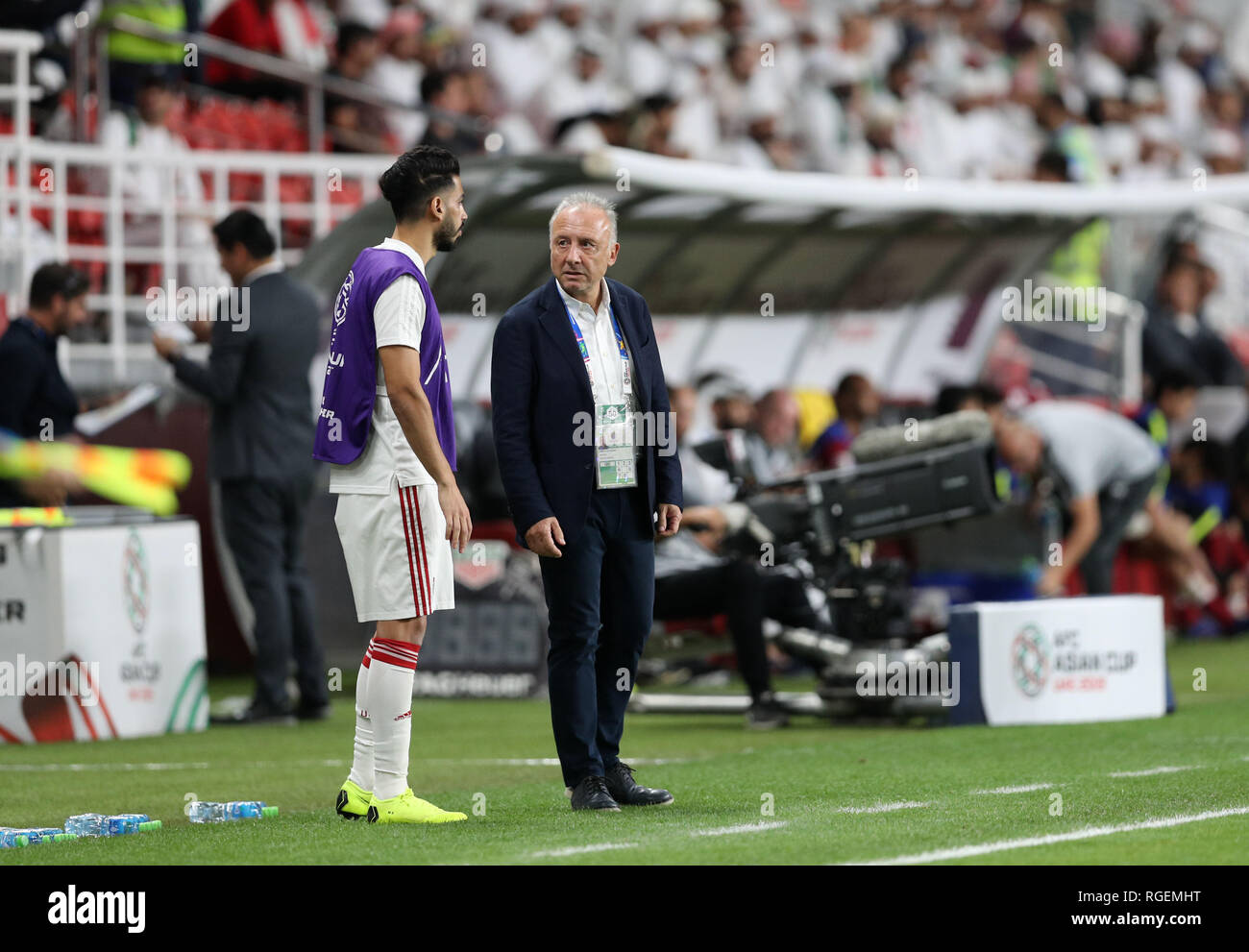 Abu Dhabi, United Arab Emirates. 29th Jan, 2019. Alberto Zaccheroni ...