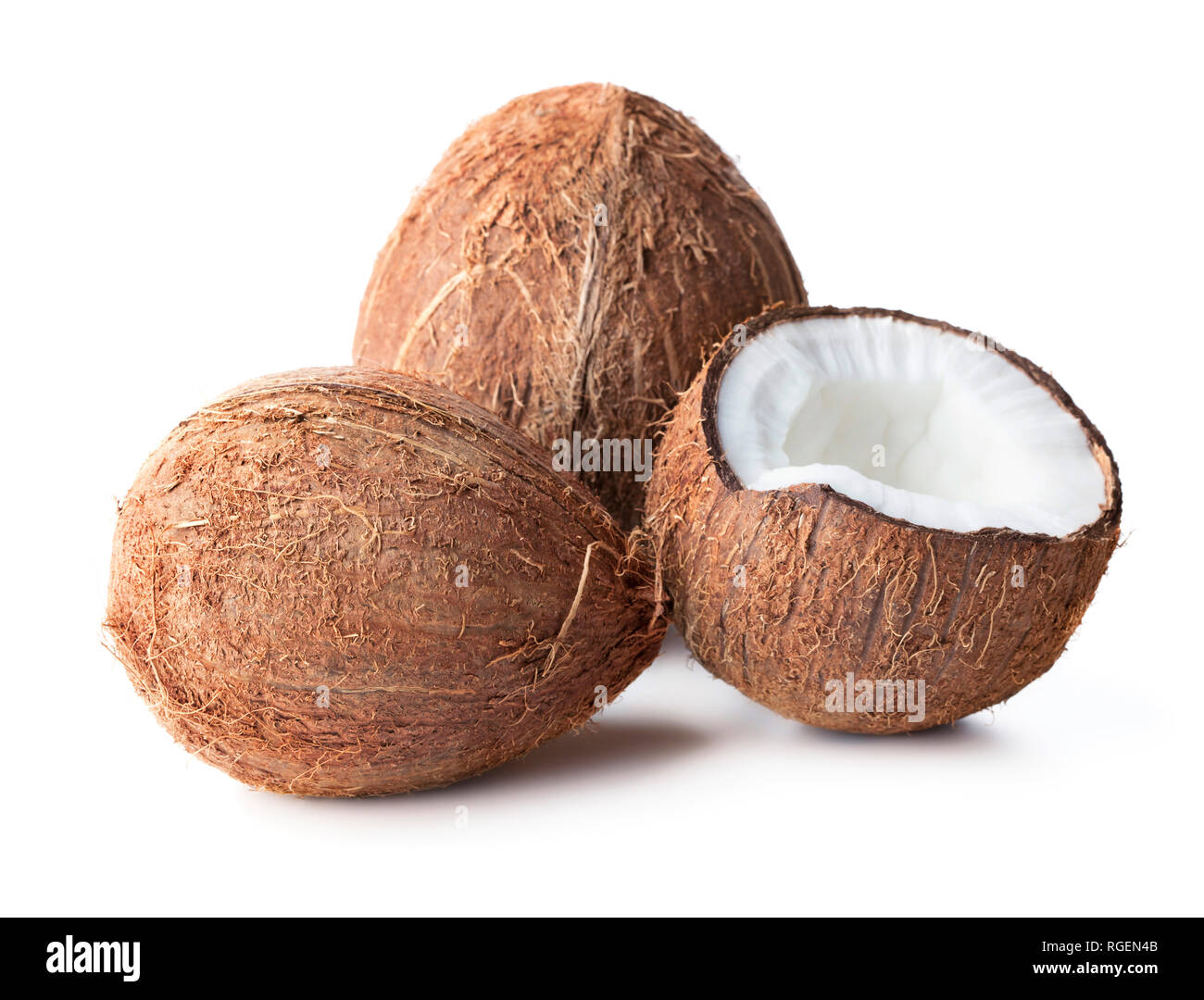 Coconut open with milk hi-res stock photography and images - Alamy