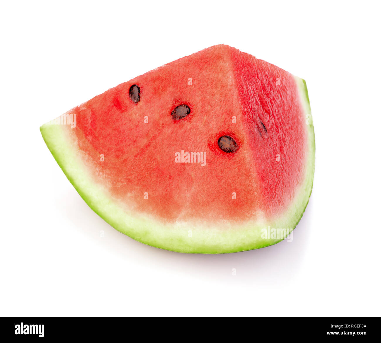 single slice of watermelon isolated on white background Stock Photo - Alamy