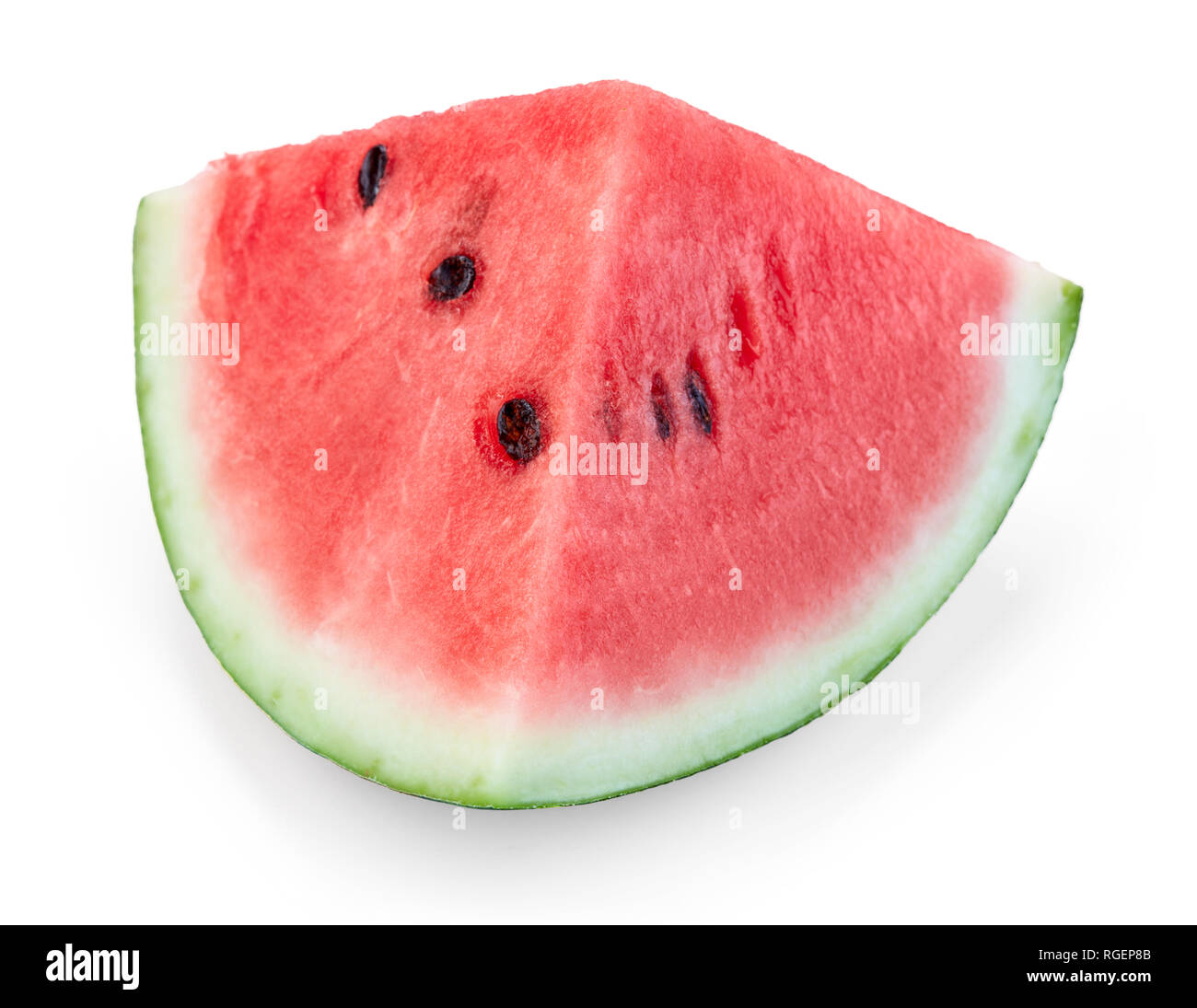 single slice of watermelon isolated on white background Stock Photo - Alamy