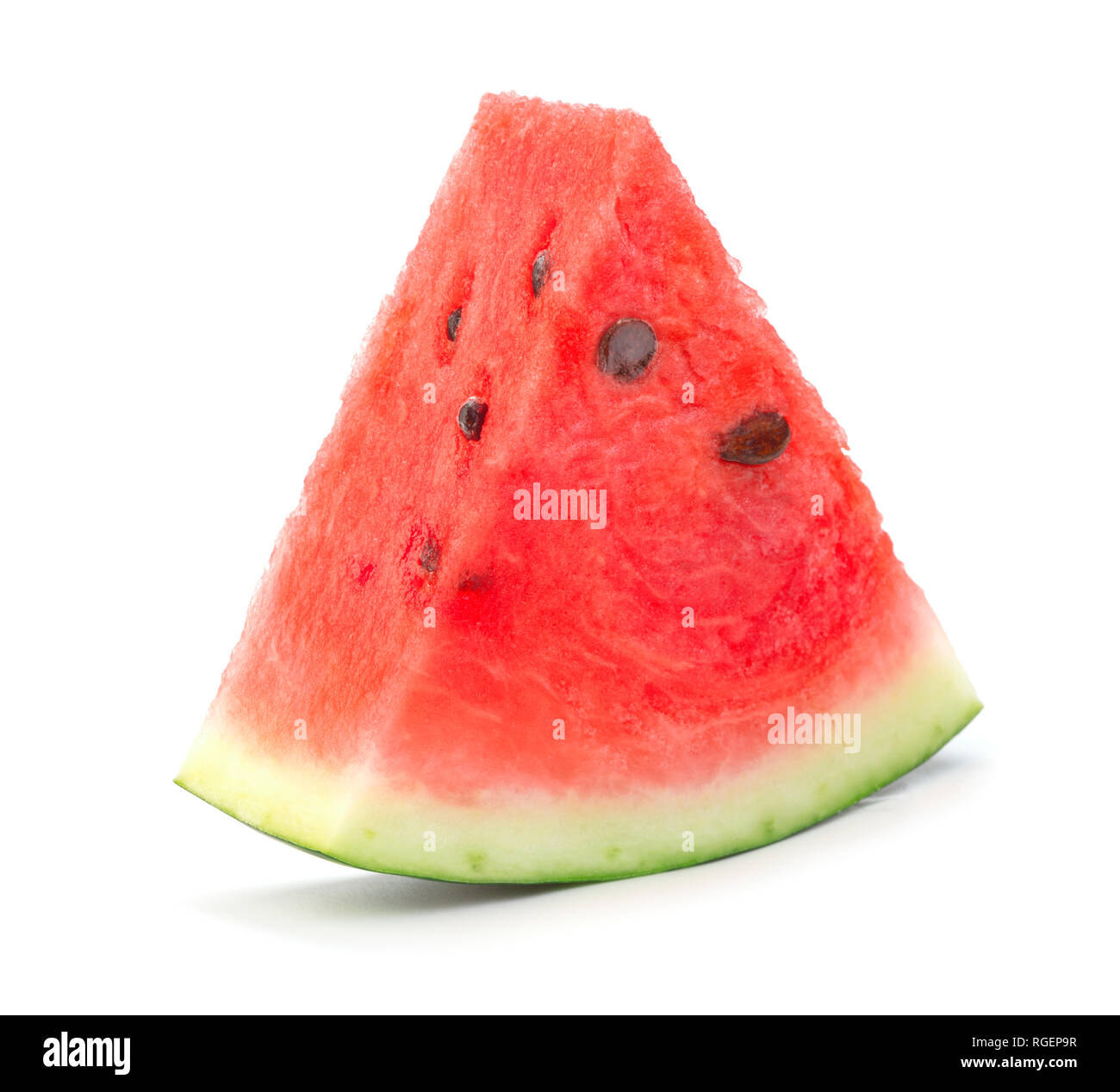single slice of watermelon isolated on white background Stock Photo - Alamy