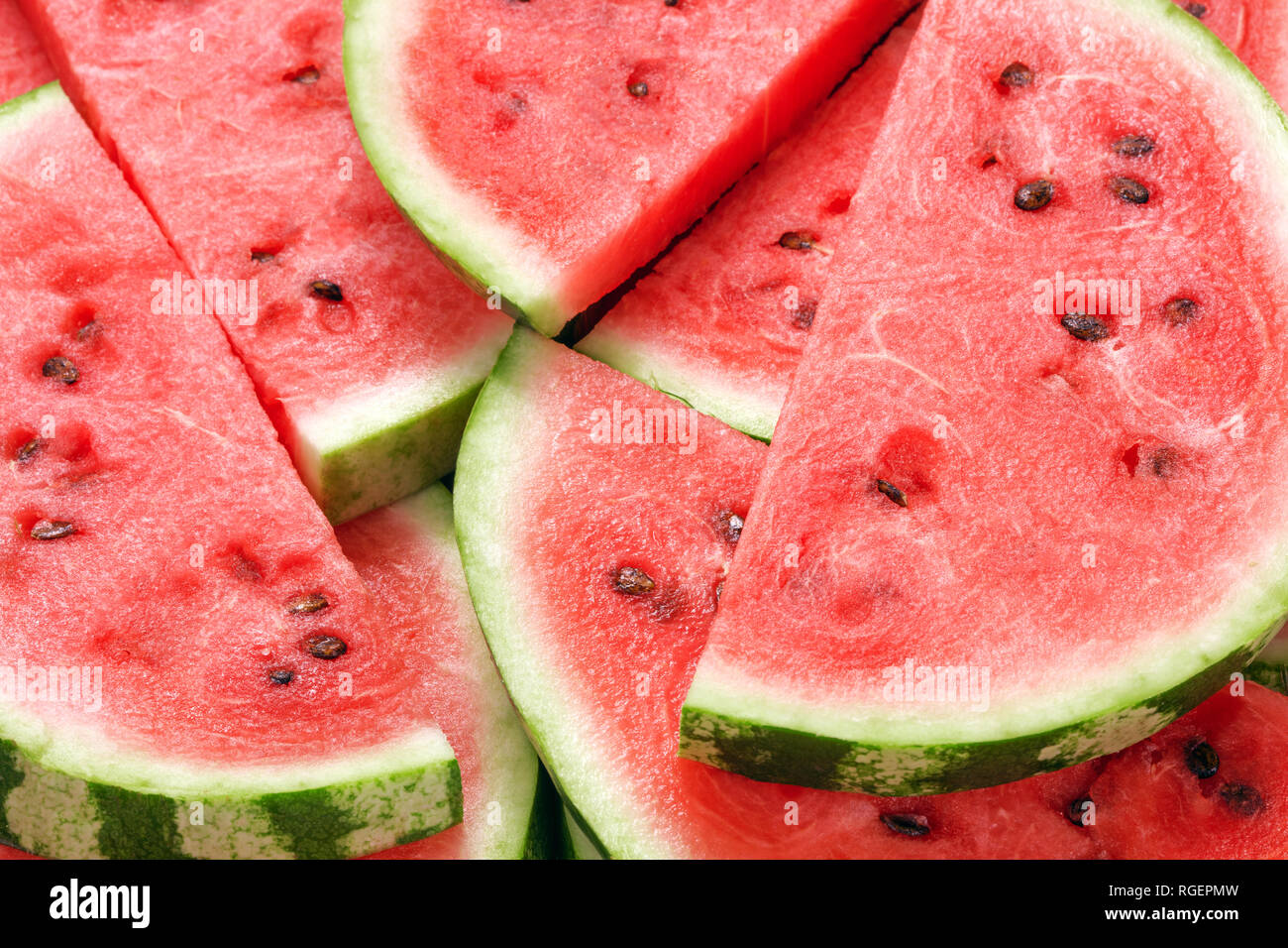 sliced watermelon as textured background Stock Photo - Alamy