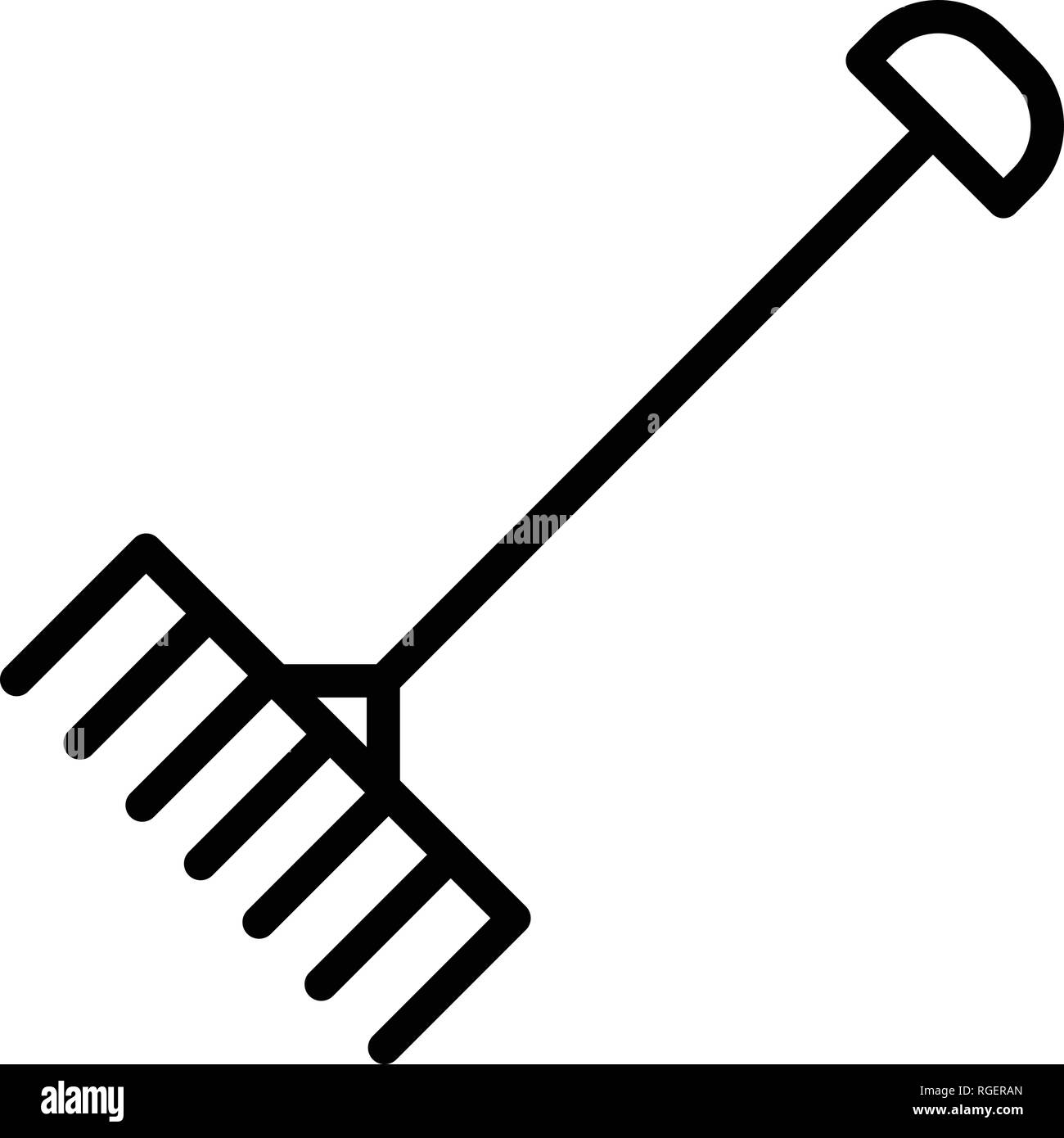 Rake Vector Icon Sign Icon Vector Illustration For Personal And ...