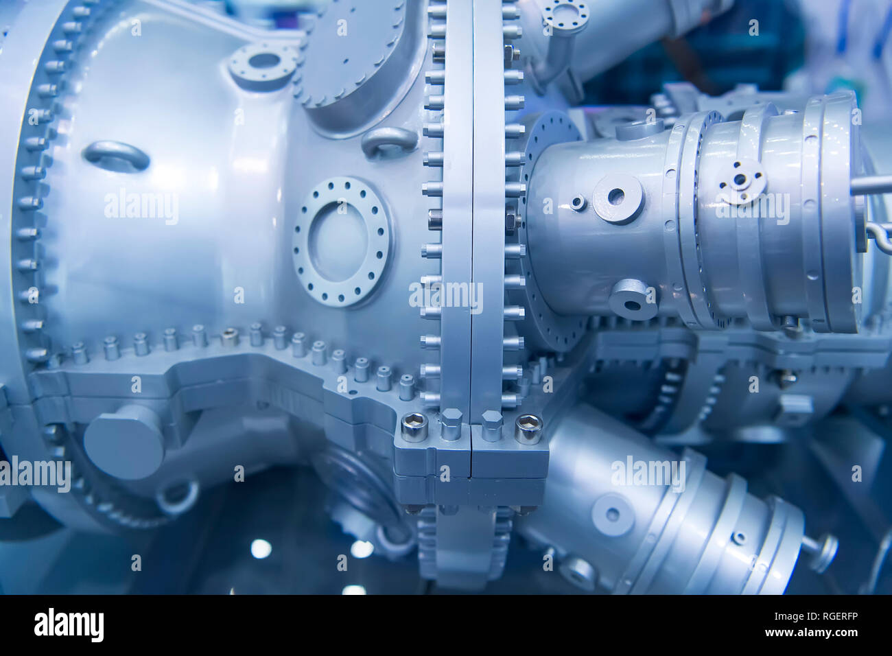 turbine metal mechanism details Stock Photo - Alamy