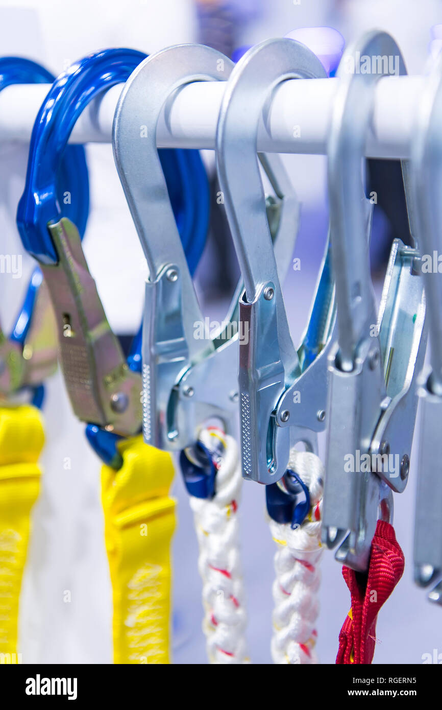 different hooks on a cord Stock Photo - Alamy
